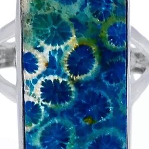 Jewelry | Rare Blue Indonesian Fossil Silver Rings | Poshmark